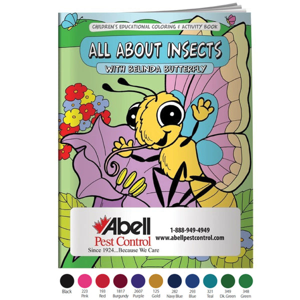All About Insects Coloring Books with your Logo Imprinted